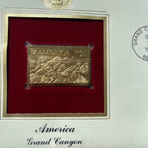 First Day Issue Gold Postage Stamp Set 2 Pieces America Stamp Set ...