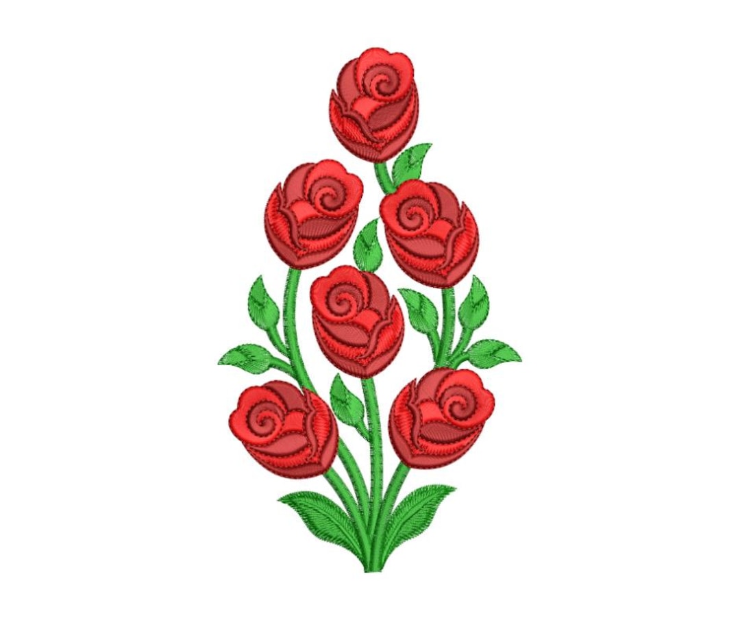 Flower Embroidery Designs - Machine Embroidery Design - Rose Embroidery ...