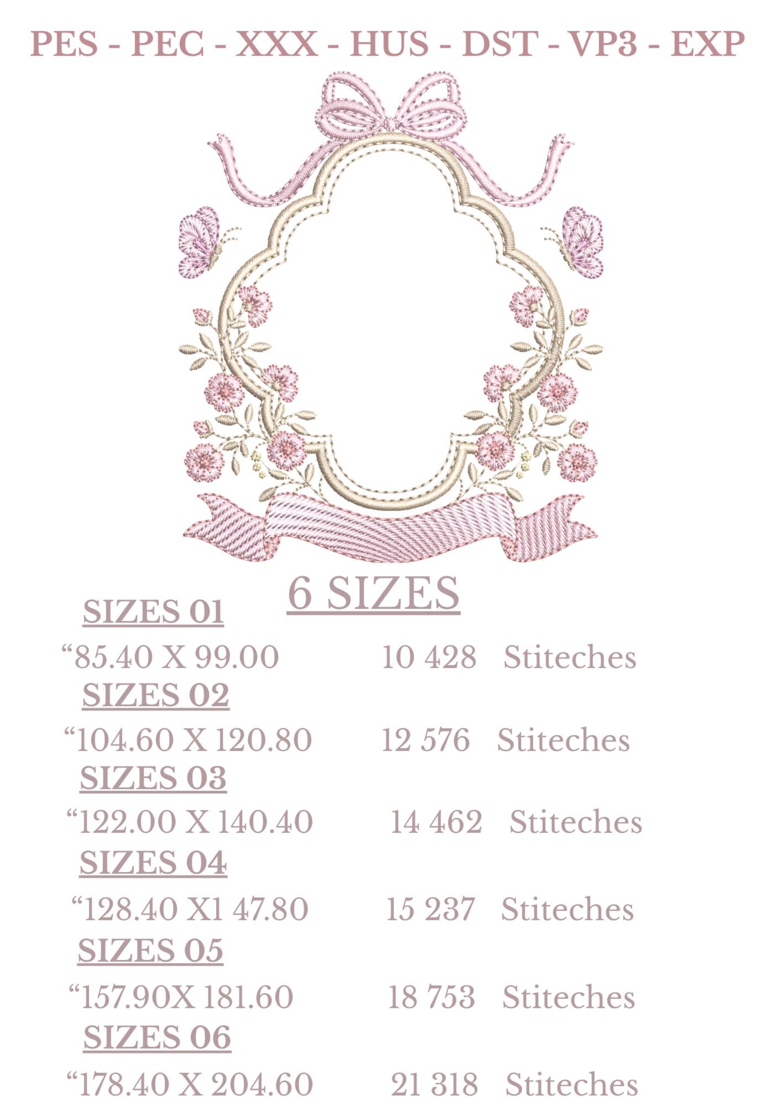 Flower Frame Embroidery Designs - Machine Embroidery Wreath Design ...