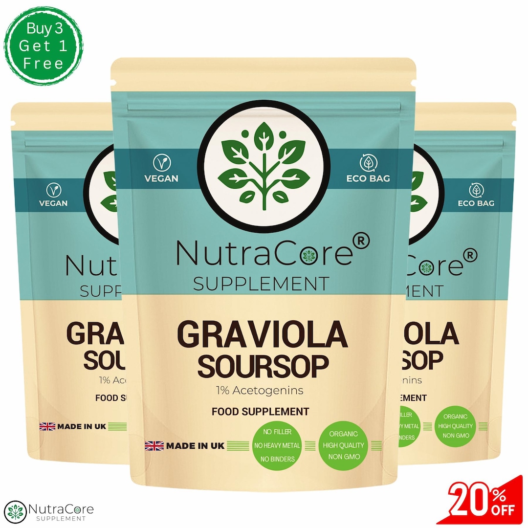 Graviola Soursop Capsules 6000mg: Vegan Fruit Extract Supplement - Etsy