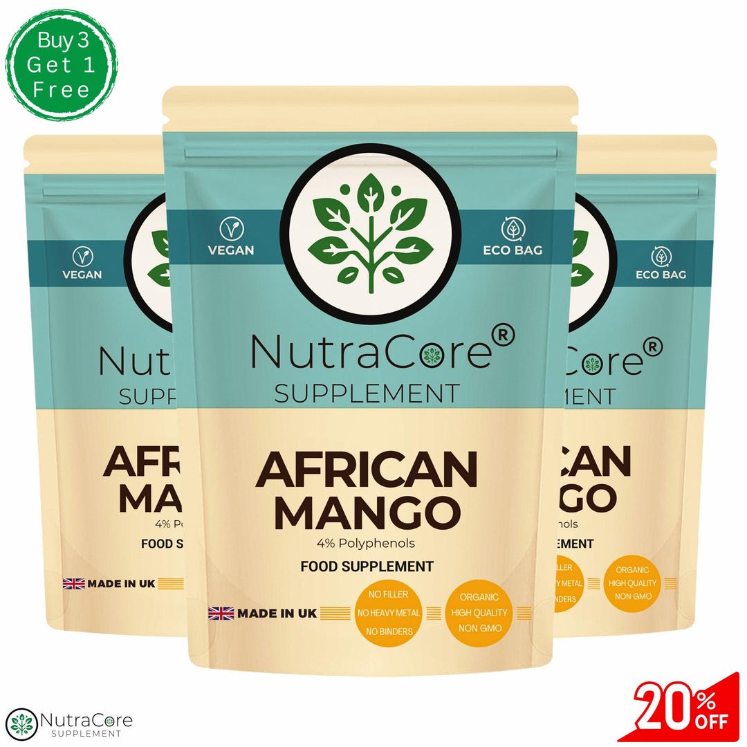 African Mango Capsules 5500mg High Potency Natural Mango Extract Clean ...