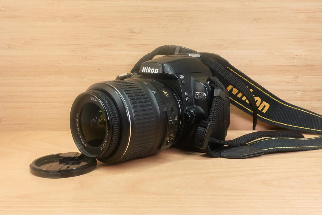 Vintage Nikon D60 10.2MP Digital SLR Camera W/ Nikkor 18-55mm F/3.5-5 ...
