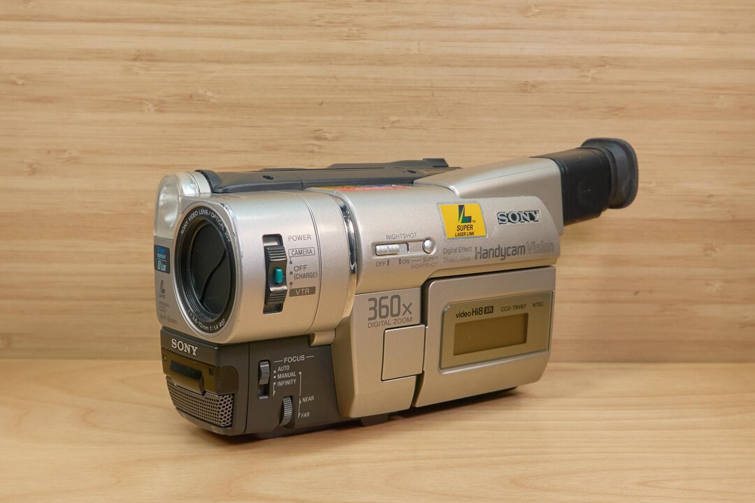 Vintage Sony Handycam CCD-TRV87 NTSC Video Hii8 Camera Camcorder, Made ...
