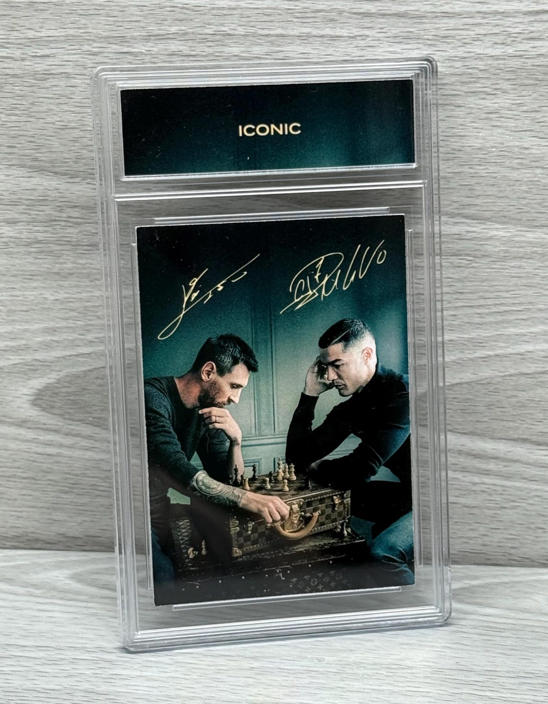 Lionel Messi / Cristiano Ronaldo Chess Dual Auto - CUSTOM Trading Card ...