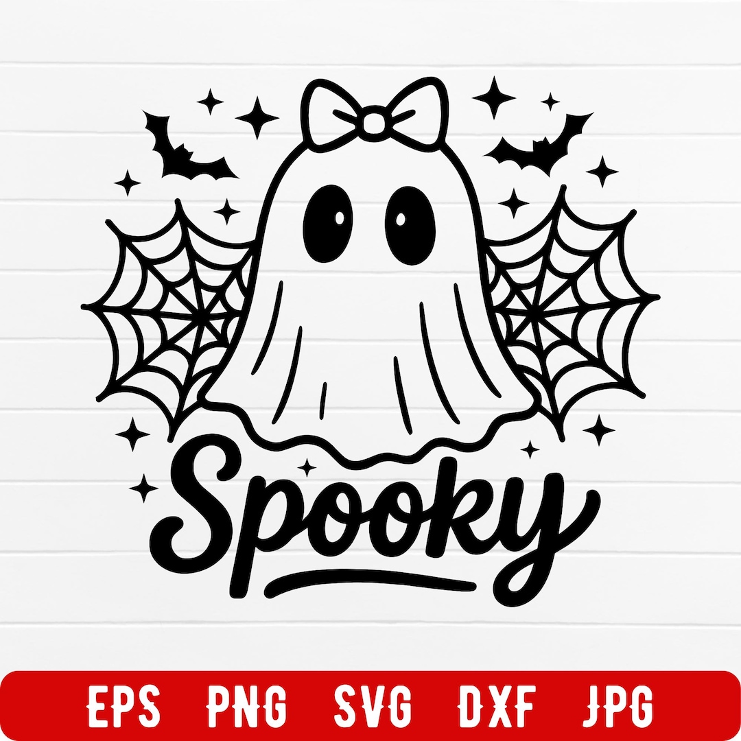 Spooky Halloween SVG, Cute Ghost SVG, Spooky Season Svg, Spooky Svg ...