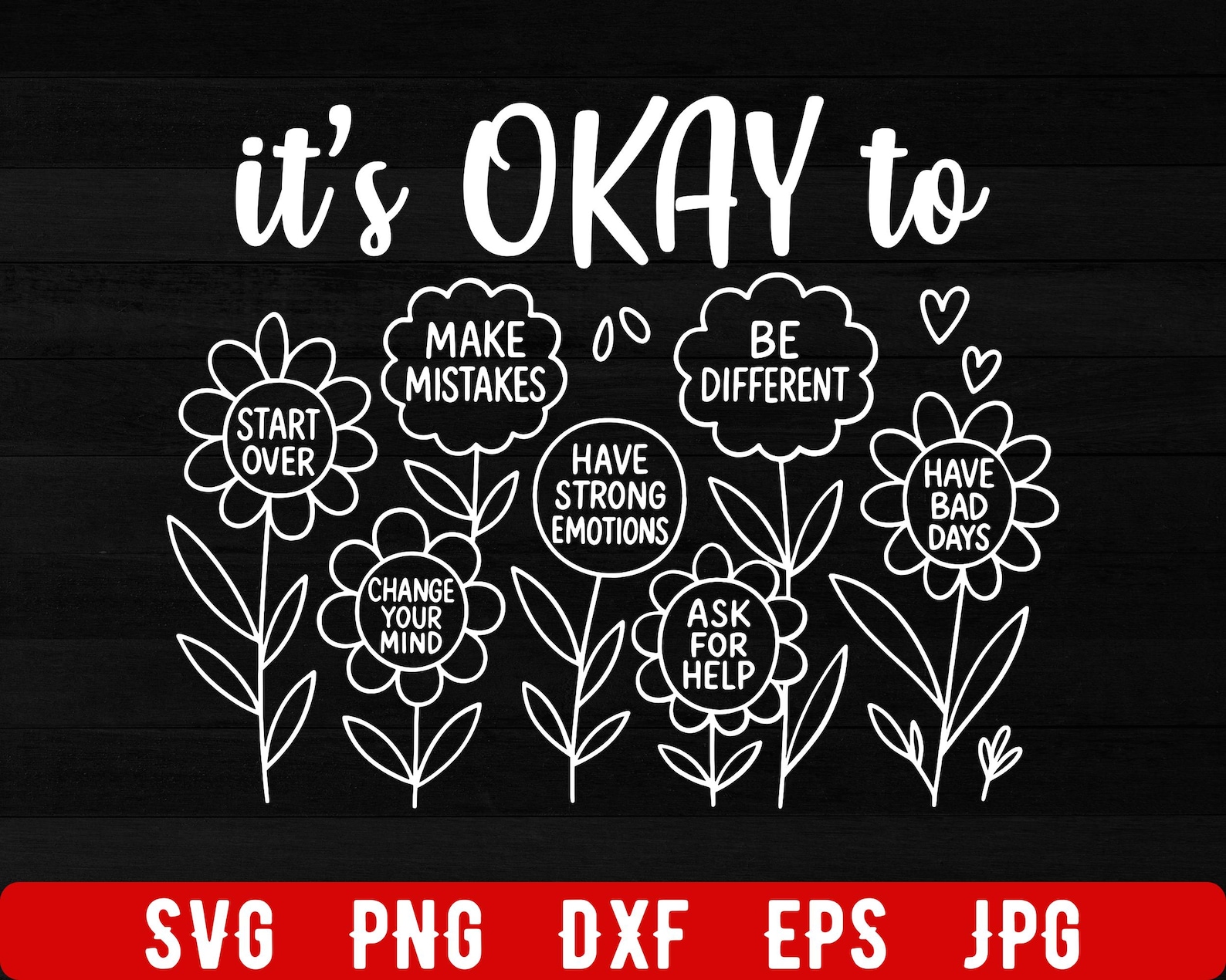 It's Okay to Boho Floral Svg, Flowers Svg, Motivational Svg ...