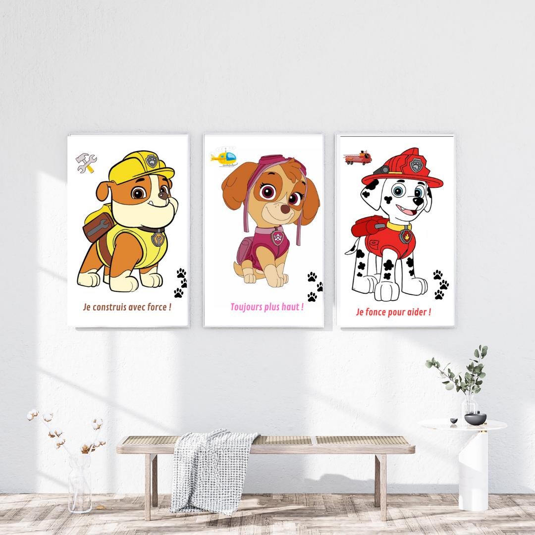 Paw Patrol Posters to Print – Children’s Bedroom Wall Decoration – Set ...