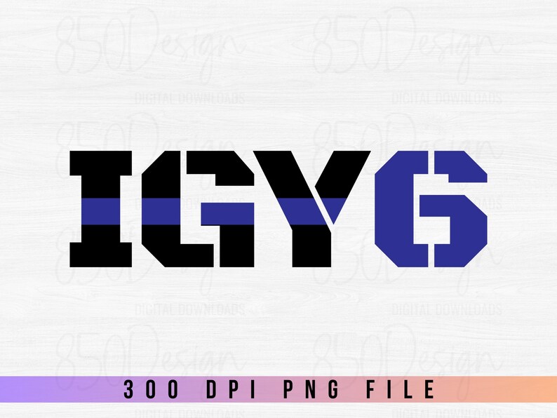 IGY6 Police Support PNG: Thin Blue Line Design (digital File) - Etsy