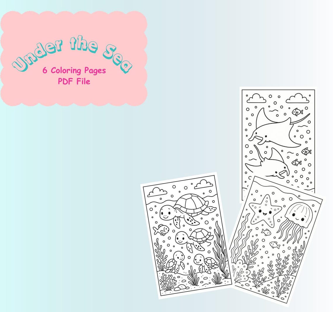 Under the Sea Coloring Pages | Printable Under the Sea Animals PDF for ...