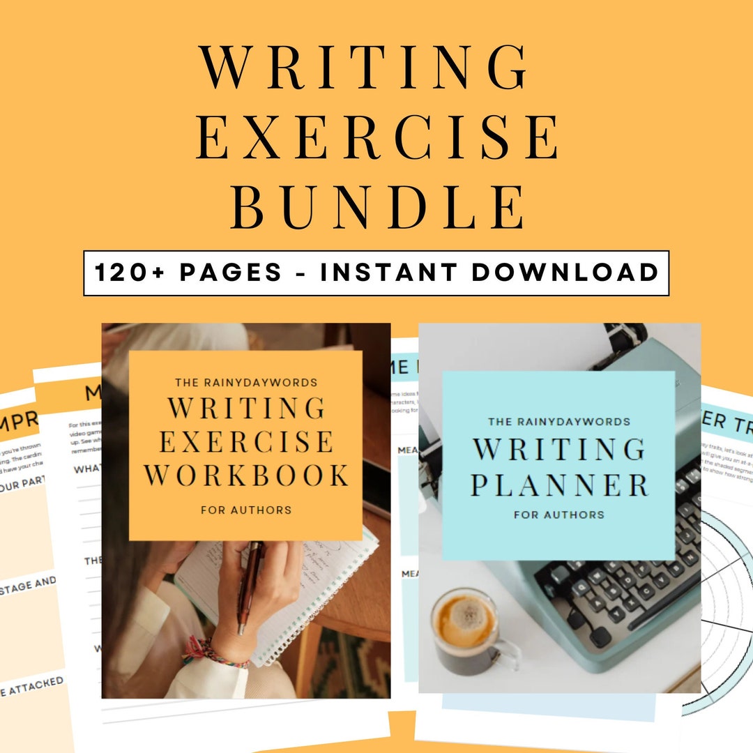 Writing Exercise Bundle for Authors - Writer Exercise Workbook and ...