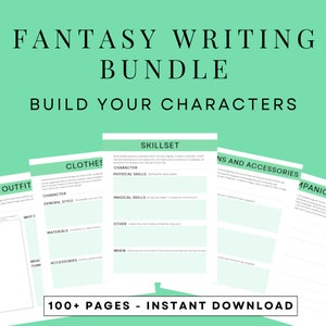 Fantasy Writing Bundle for Authors – Guided Writing Journal, Book ...