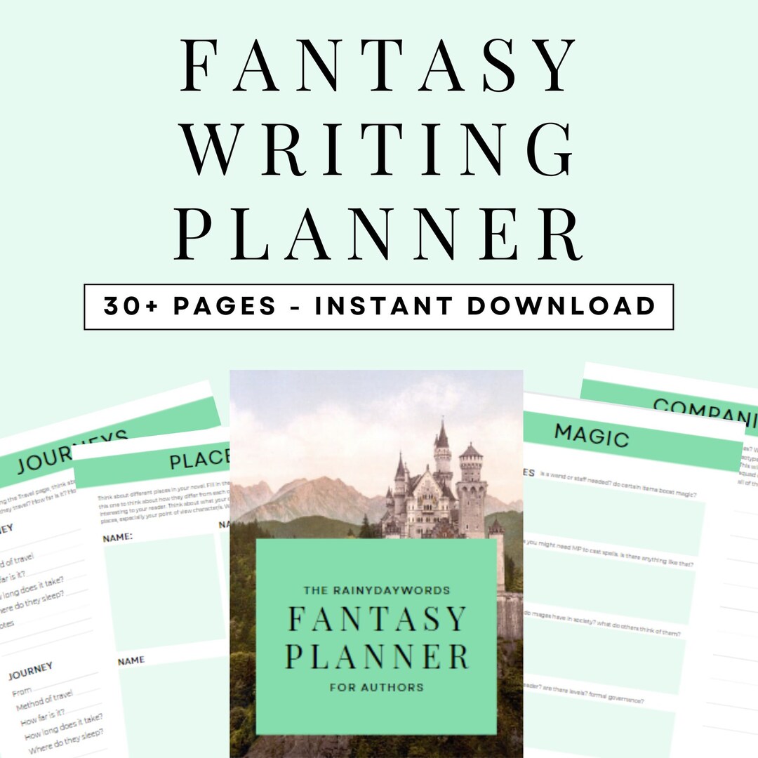 Fantasy Writing Planner for Authors – Guided Writing Journal, Book ...