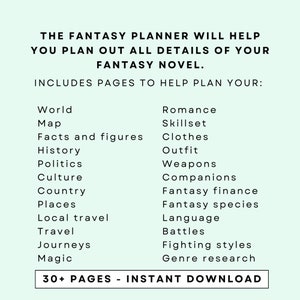 Fantasy Writing Planner for Authors – Guided Writing Journal, Book ...