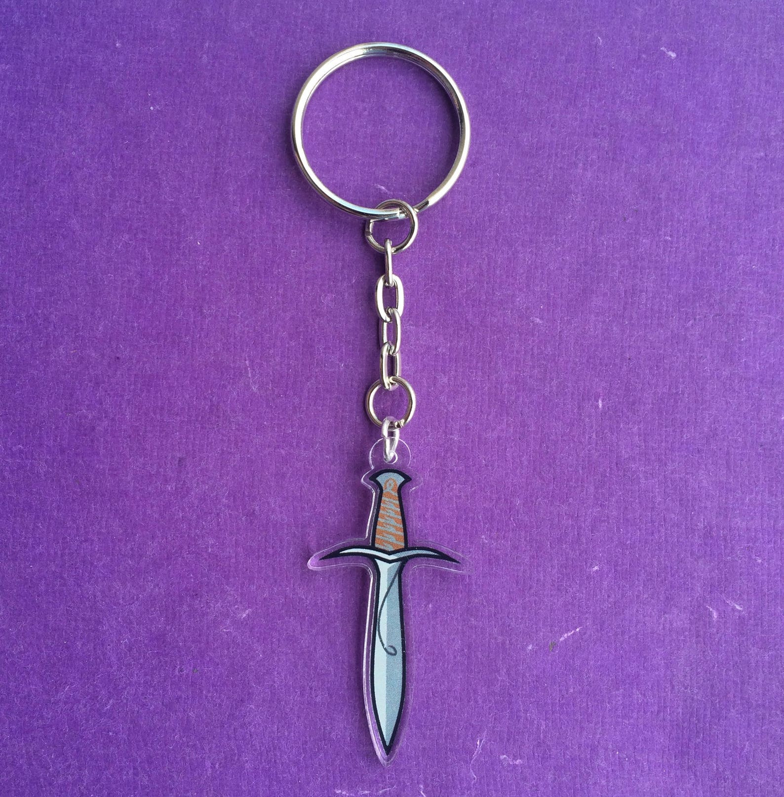 Fantasy Sword Dagger Acrylic Keychain Keyring FREE SHIPPING | Etsy