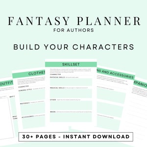 Fantasy Writing Planner for Authors – Guided Writing Journal, Book ...