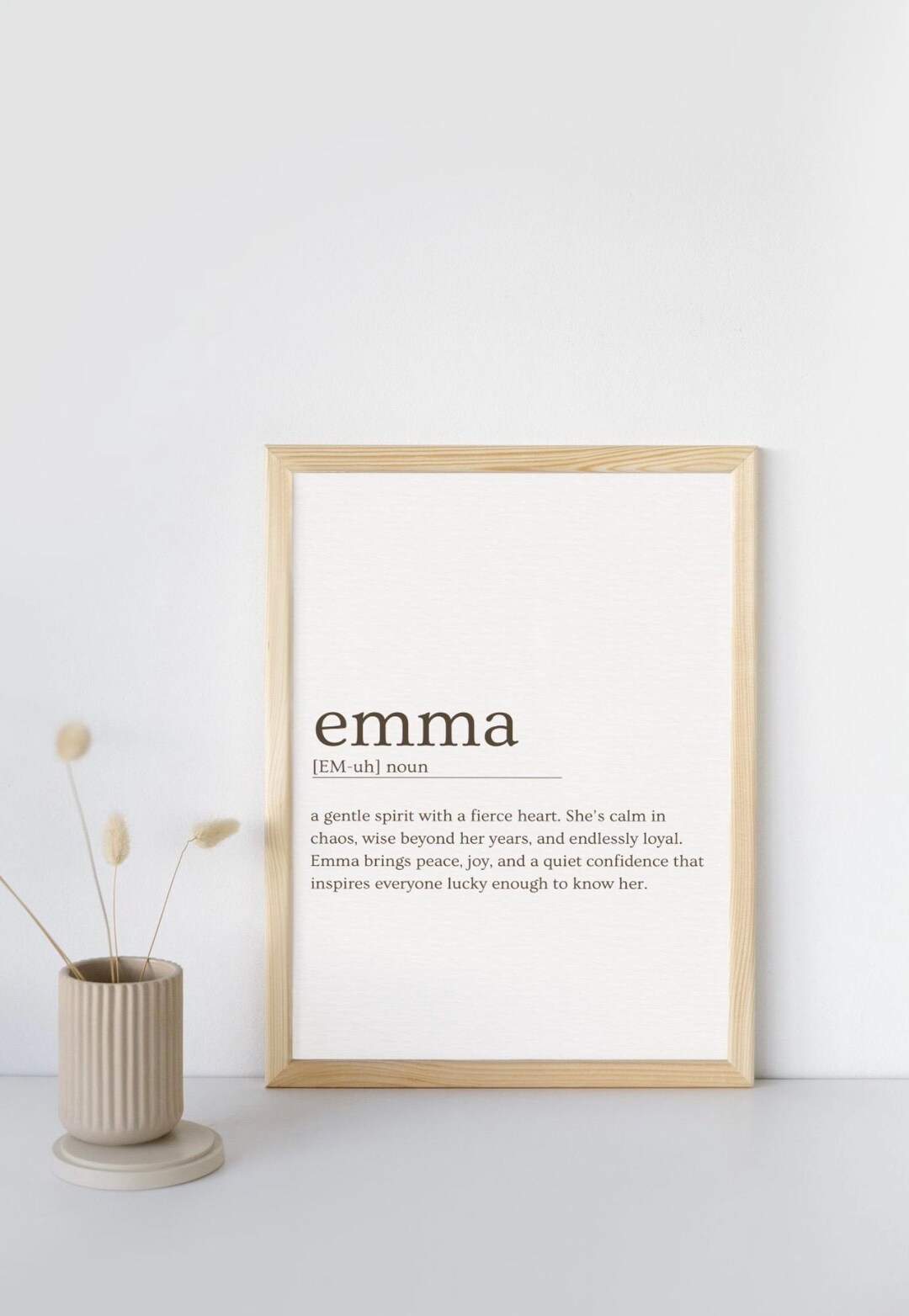 Emma Name Definition Printable Wall Art | Minimalist Nursery Decor ...