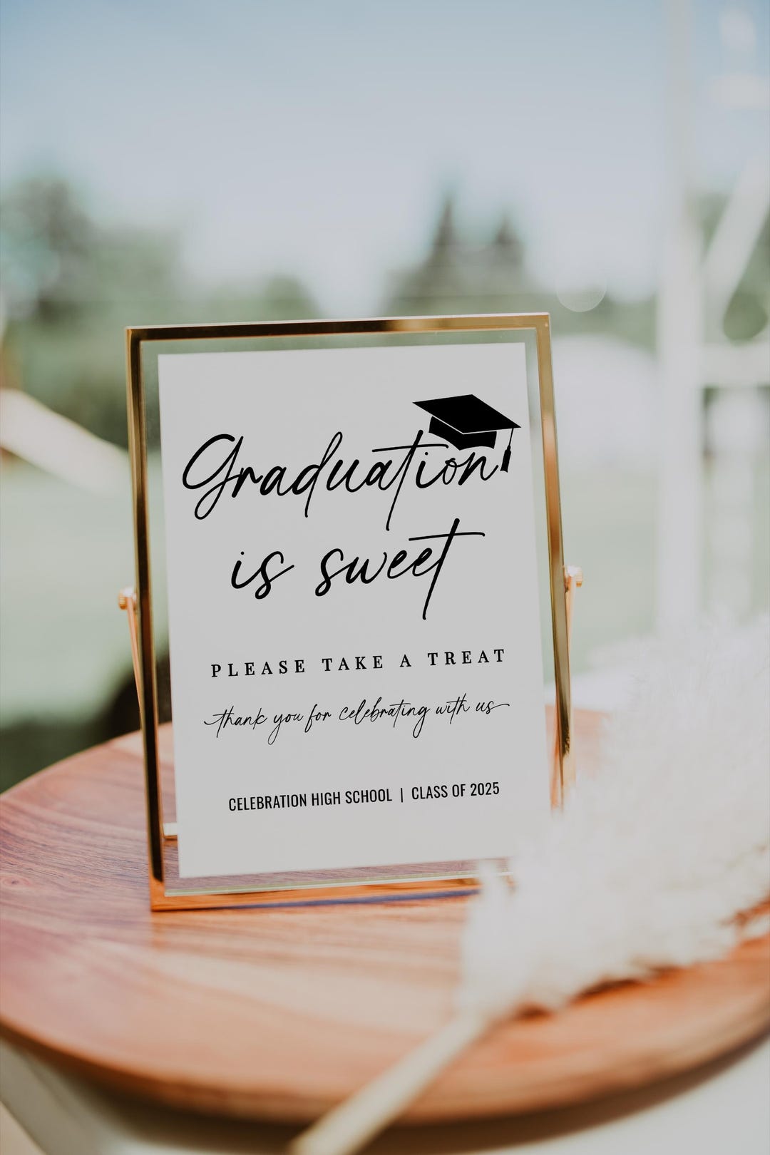 MELODY Graduation Dessert Table Sign, Printable Graduation Treat Table ...