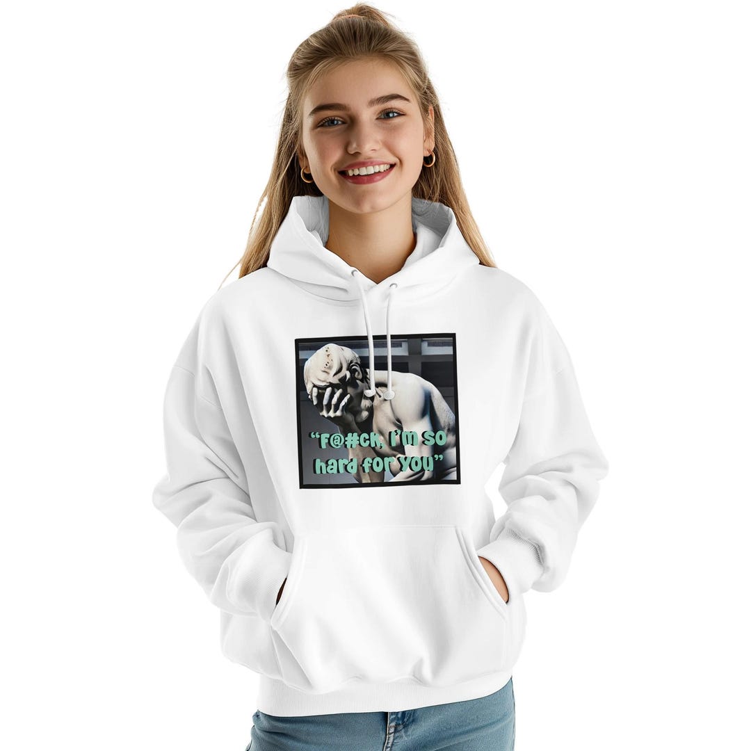 Funny Hoodie - Embarrassed Statue Meme, Unisex Design, Soft Cotton ...