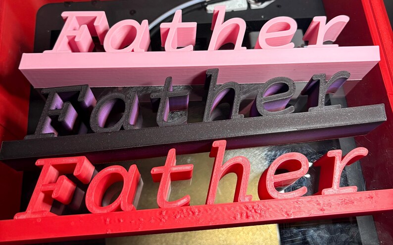 Custom 3D Printed Father Sign: Personalized Dad Gift - Etsy
