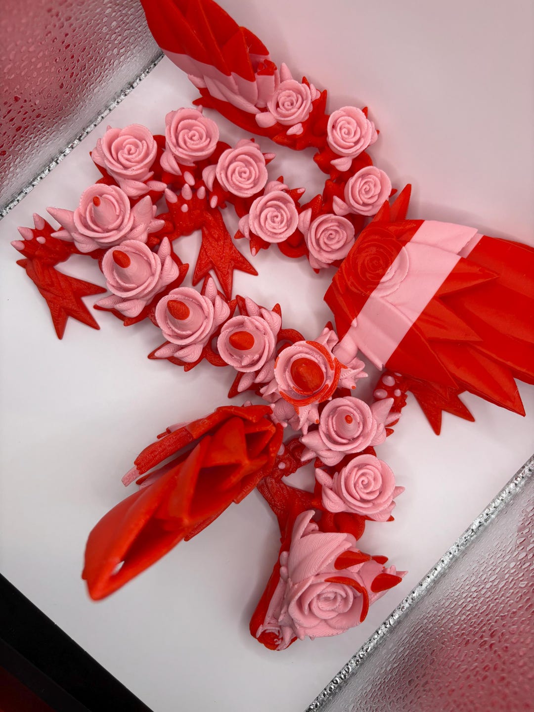 Articulated Rose Dragon 3D Print: Poseable Fantasy Decor - Etsy