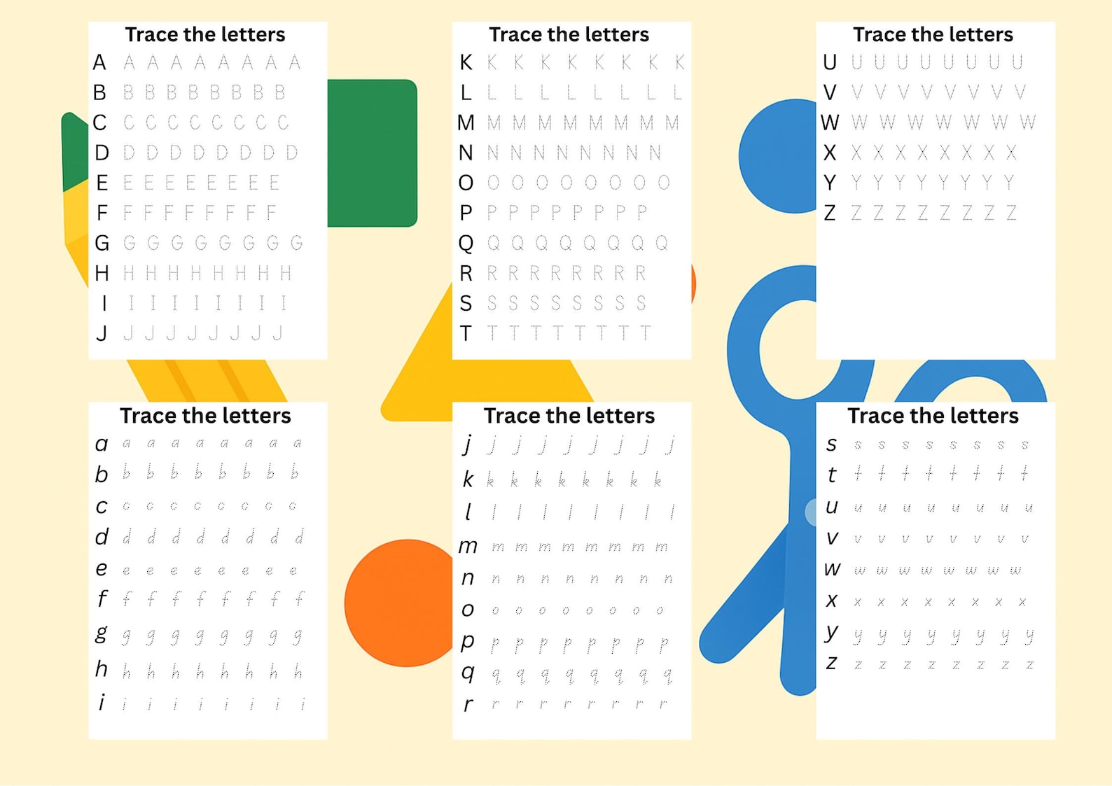 Alphabet Tracing Worksheet: Uppercase & Lowercase Handwriting Practice ...