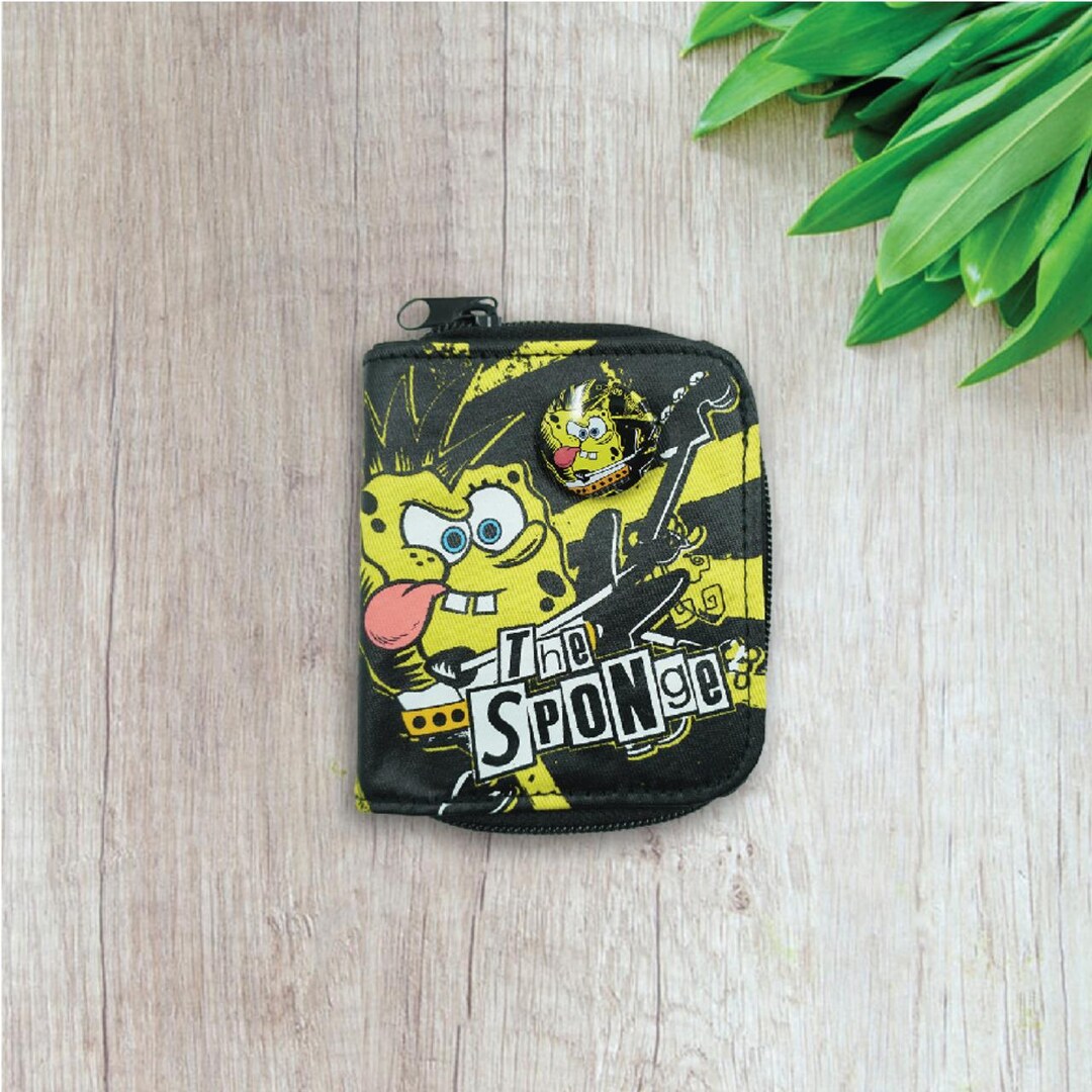 Genuine Spongebob Squarepants Wallet-yellow & Black ID Card Holder ...