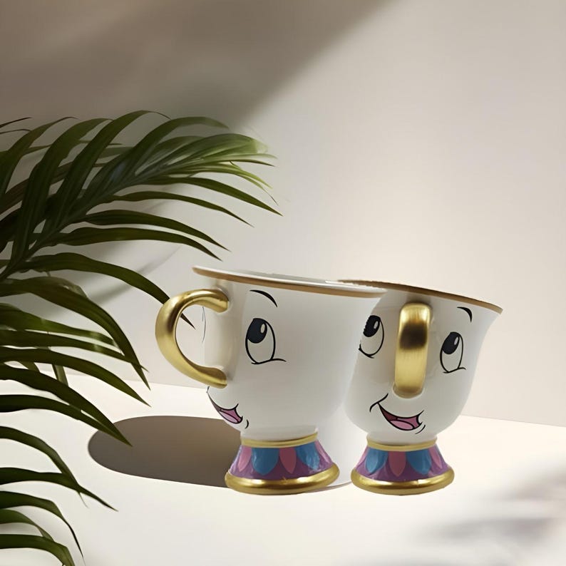 Genuine 3D Disney Beauty & the Beast Cartoon Chip Tea Cup-sculpted ...