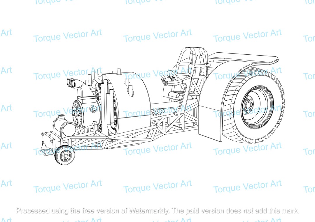 Pulling Tractor With Radial Engine SVG Files - Etsy
