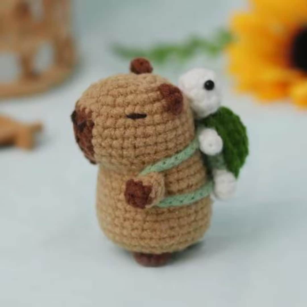DIY Capybara Crochet Amigurumi Pattern Yarn Craft Tutorial - Etsy