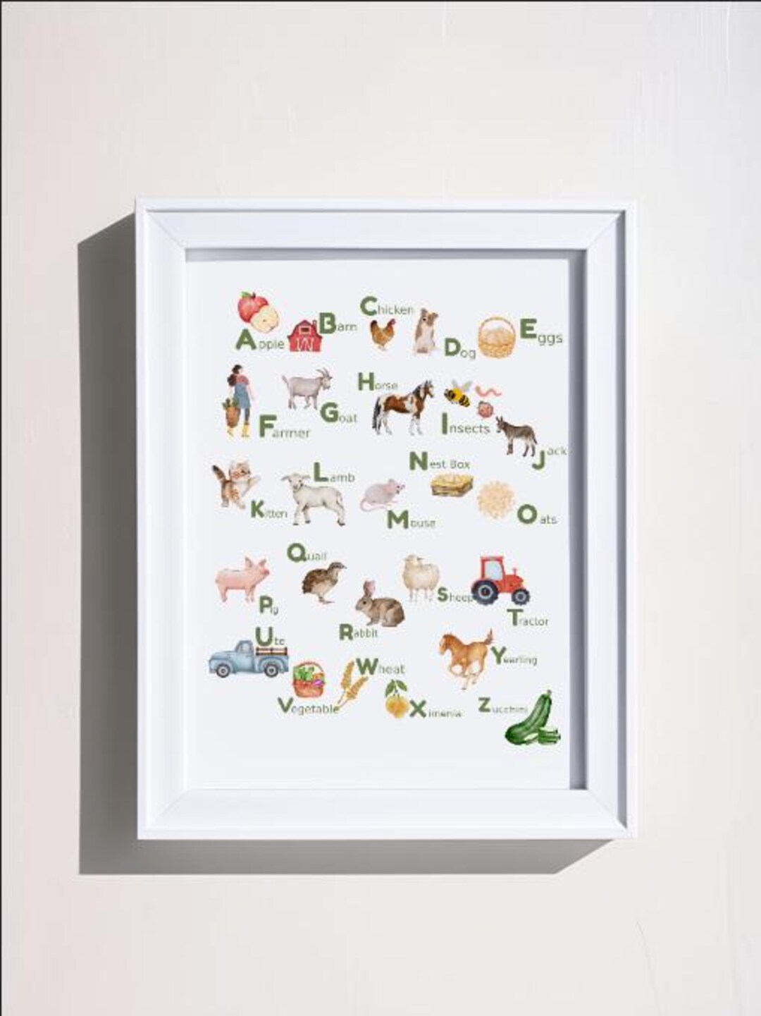Farm-themed Alphabet Poster for Kids – Fun & Educational Learning Tool ...