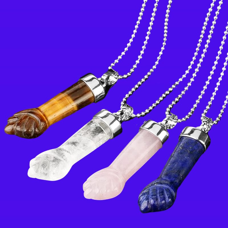 Crystal Figa Fist Pendant - Etsy