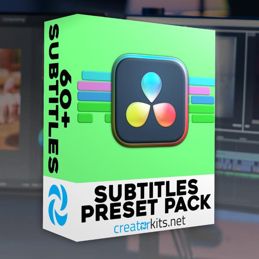 Davinci Resolve Subtitle Presets: Auto-style Captions & Lower Thirds - Etsy