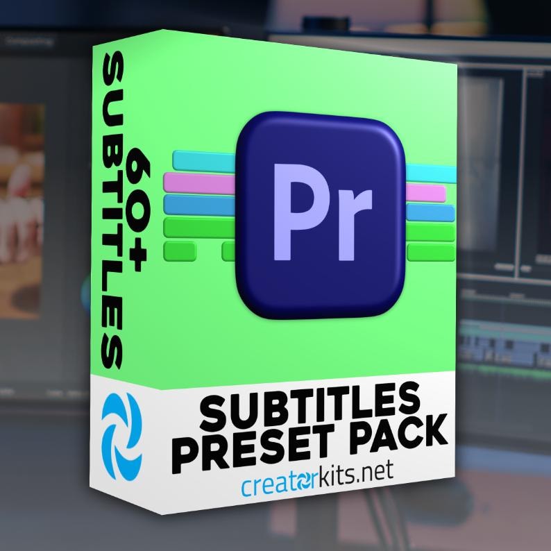 Premiere Pro Subtitle Presets: Auto-style Captions, Lower Thirds - Etsy