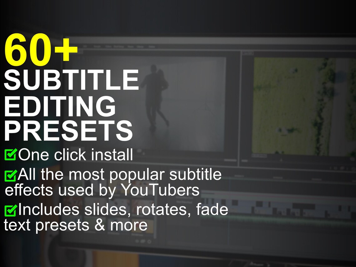Premiere Pro Subtitle Presets: Auto-style Captions, Lower Thirds - Etsy