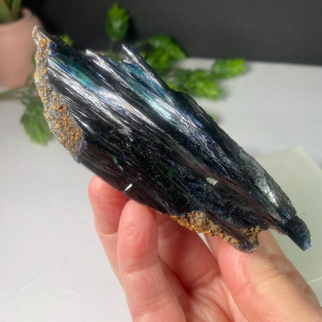 Vivianite Mineral Specimen From Brazil, Blue Green Elongated Prismatic ...