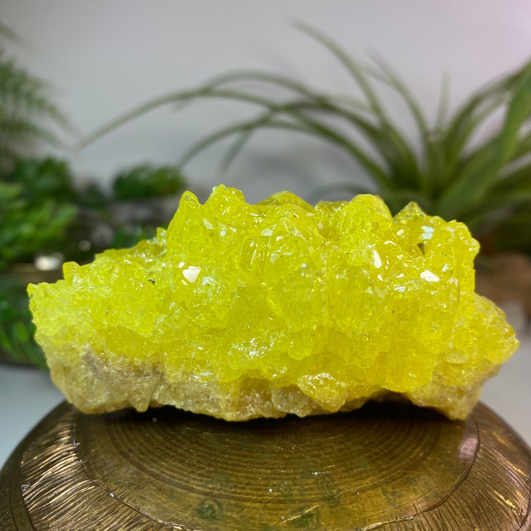 Sulfur From Bolivia, Fine Mineral Specimen, Saturated Lemon Yellow ...