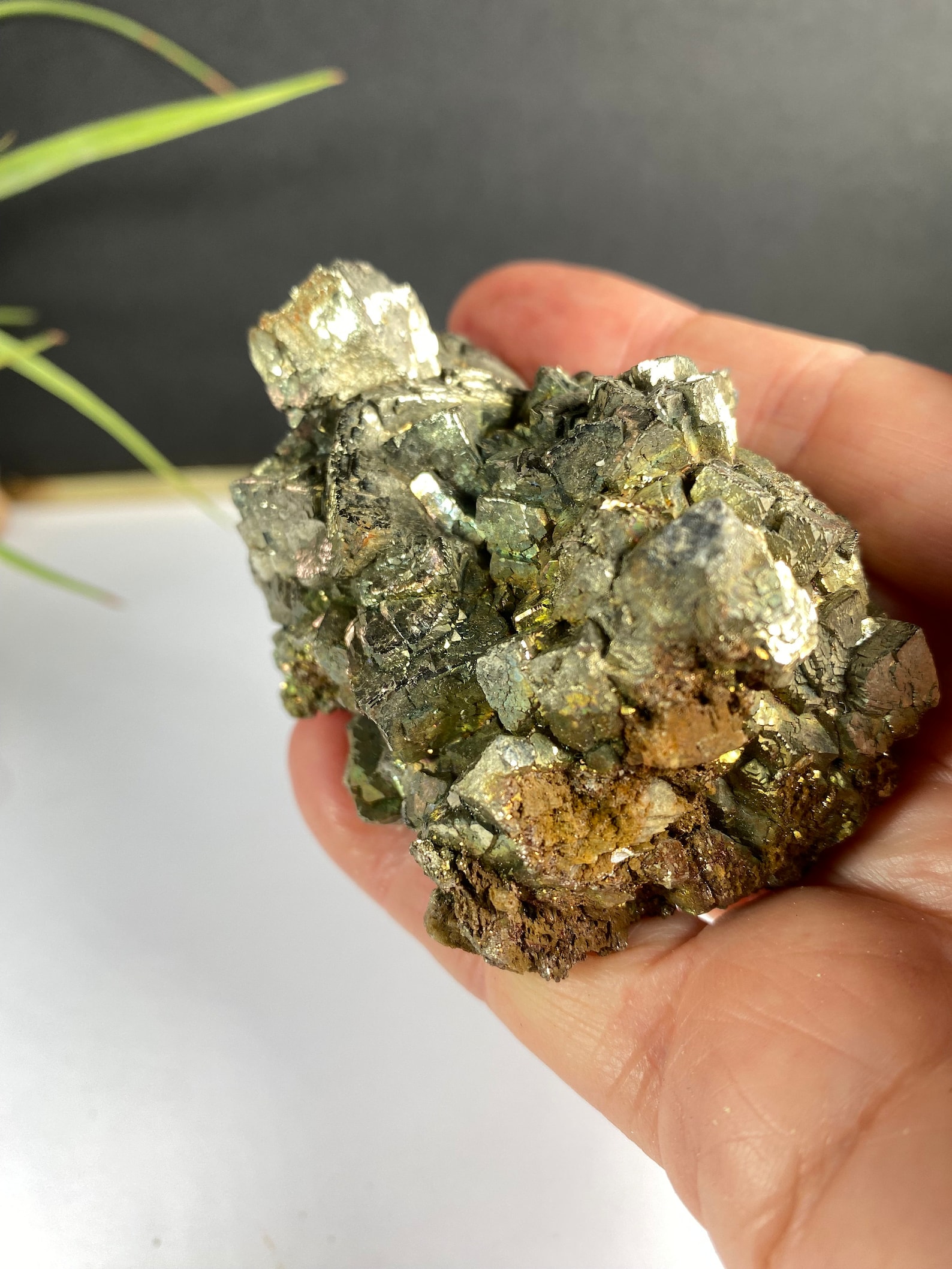 Pyrite Mineral Specimen From Morocco, Pyrite Cubic Cluster With ...