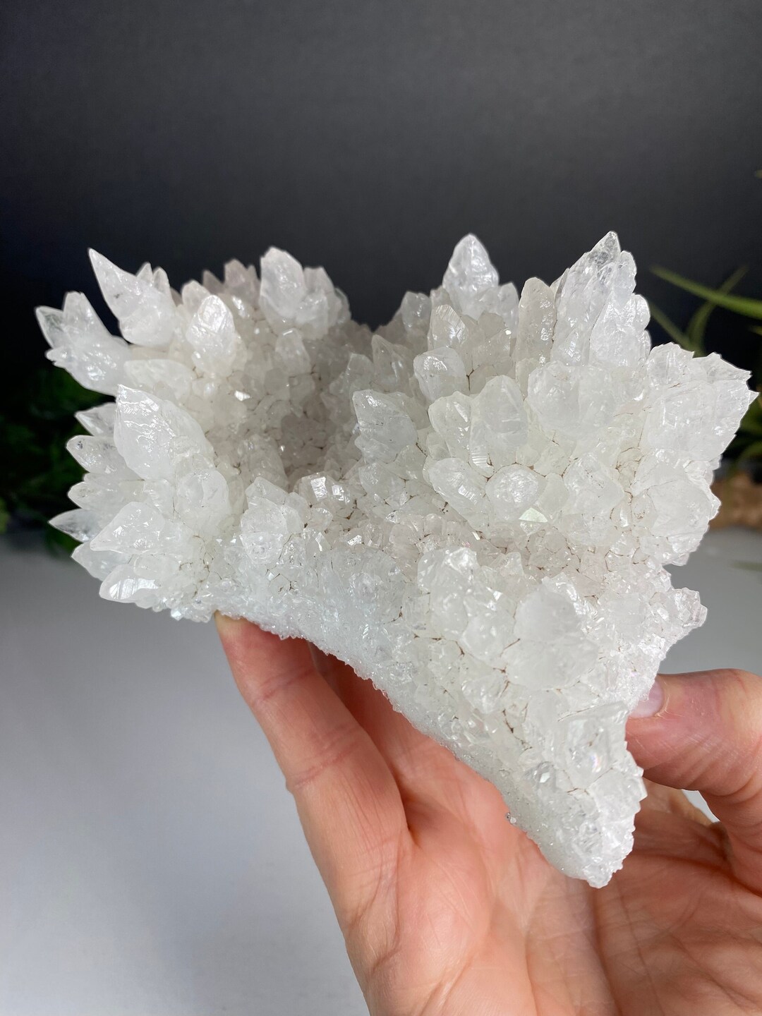 White Aragonite Cave Calcite Crystal Cluster From Mexico, Aragonite ...