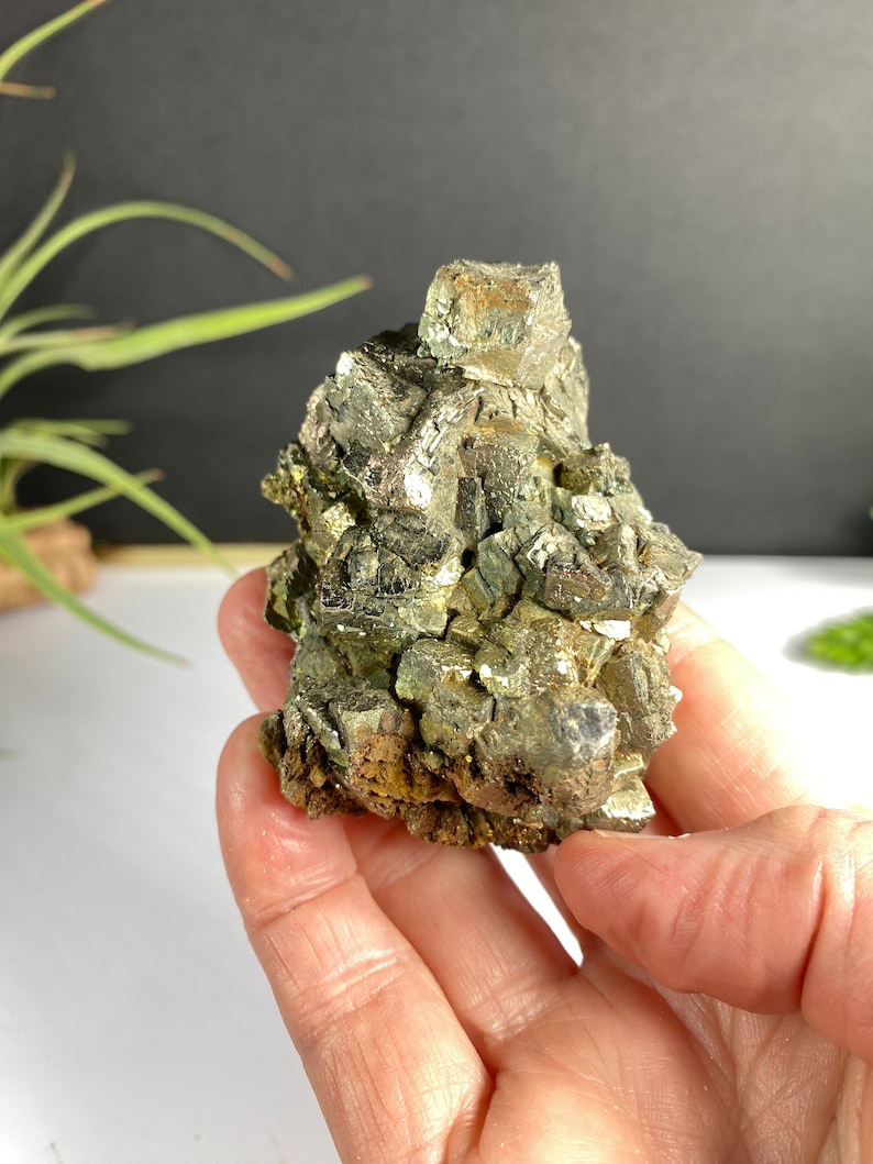 Pyrite Mineral Specimen From Morocco, Pyrite Cubic Cluster With ...