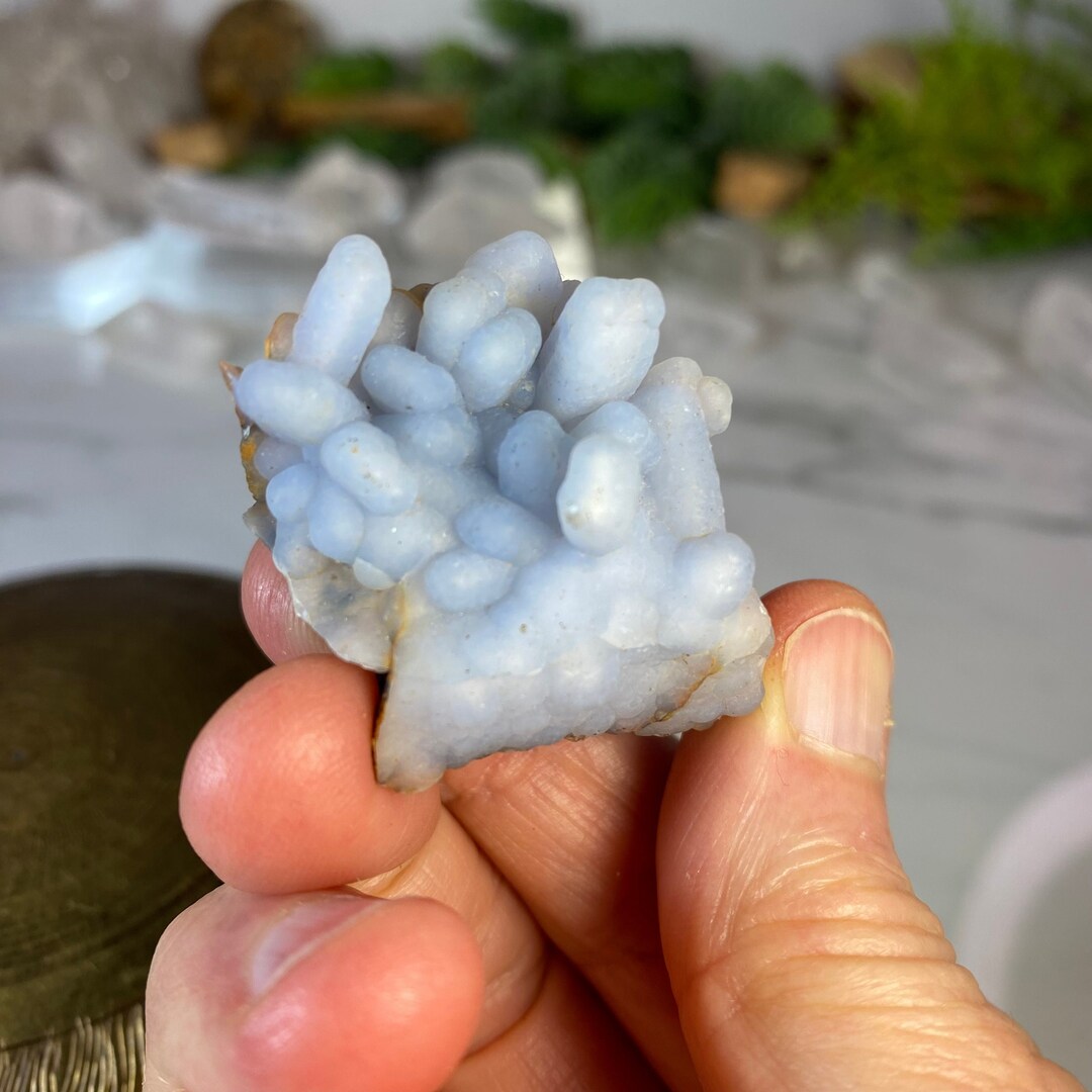 Blue Botryoidal Chalcedony Mineral Specimen Peru Dreamy Color Raw ...