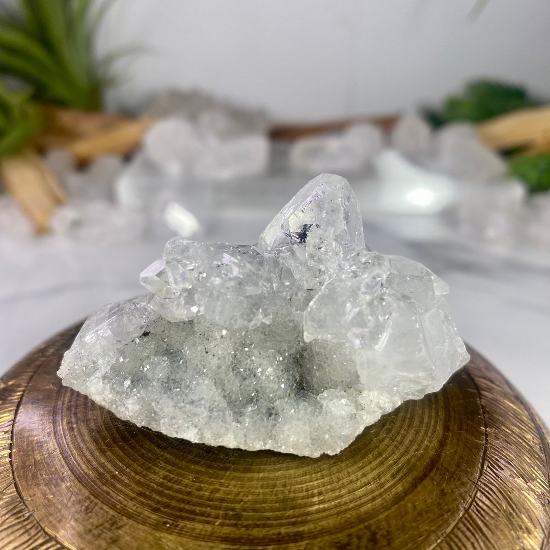 Apophyllite Mineral Specimen I Clear Apophyllite Crystals on Matrix ...
