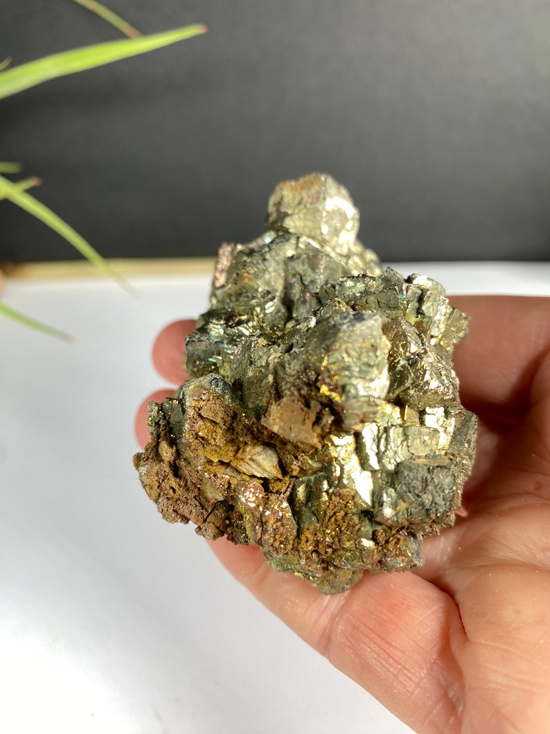 Pyrite Mineral Specimen From Morocco, Pyrite Cubic Cluster With ...