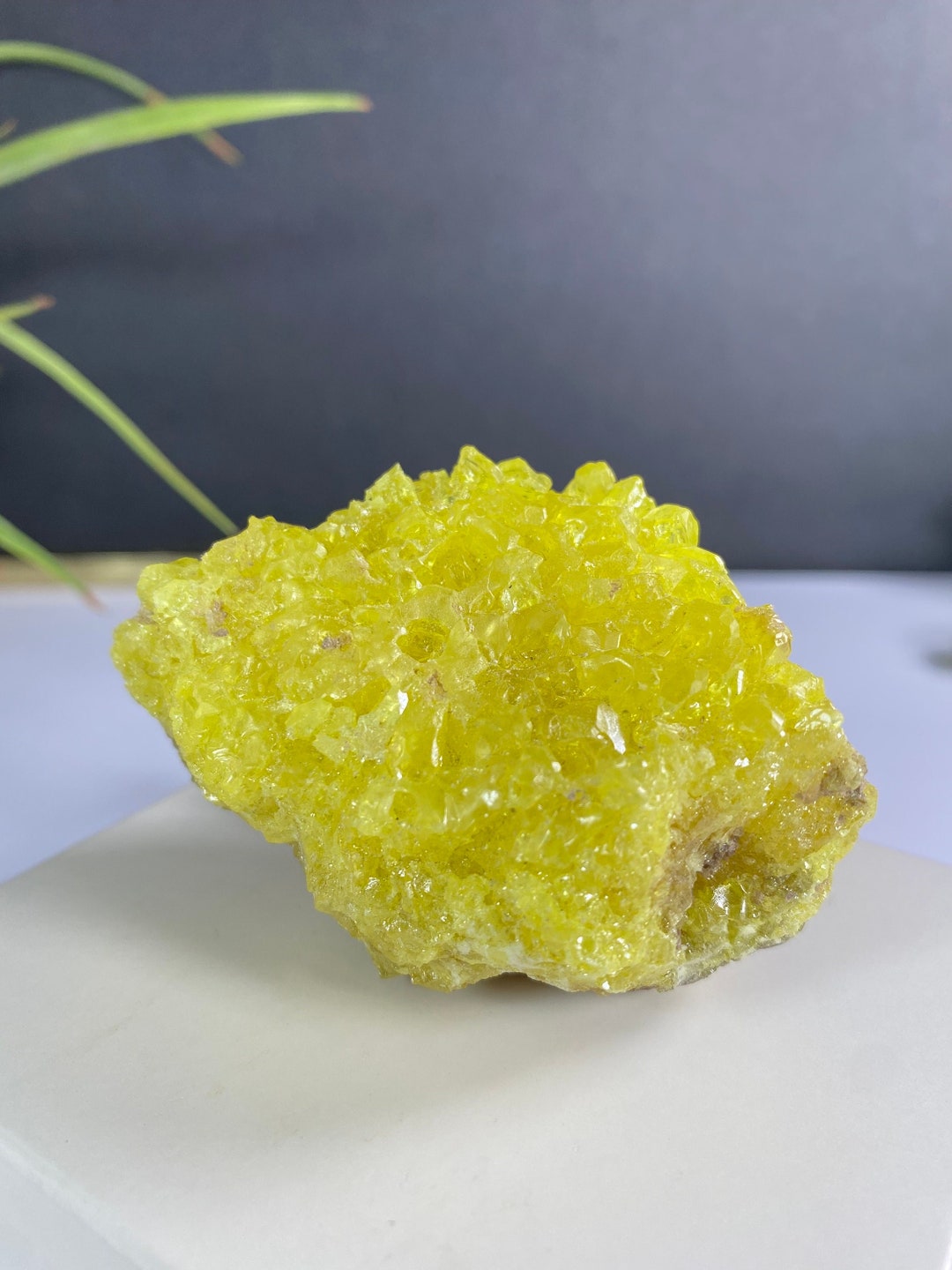 Yellow Sulfur Mineral Specimen From Bolivia, Crystallized Sulfur on ...