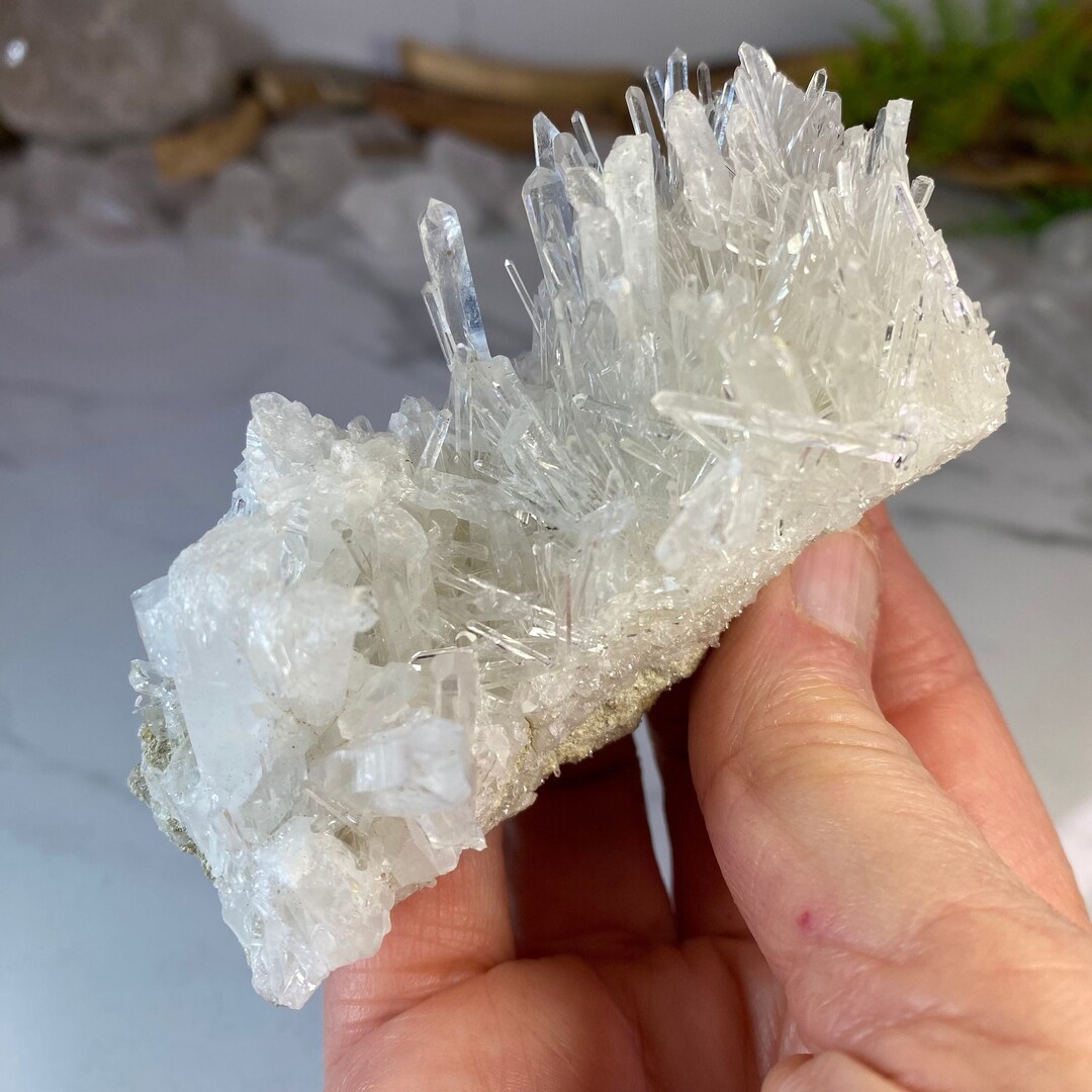 Fine Needle Quartz Crystal Cluster From Columbia, Dozens of Brilliant ...