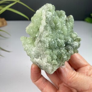 Green Prehnite Crystal Cluster From Morocco, Botryoidal Prehnite ...