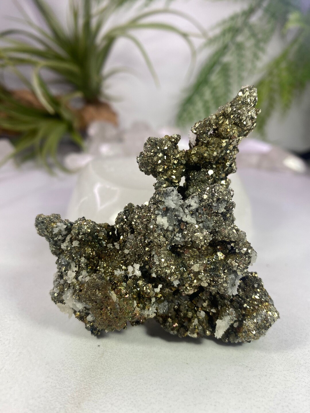 Pyrite and Quartz Mineral Specimen From Morocco 131 Grams Raw Crystal ...