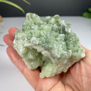 Green Prehnite Crystal Cluster From Morocco, Botryoidal Prehnite ...