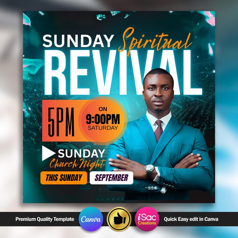 Spiritual Sunday, Prophetic Church Flyer, Join Church, Church Templates ...