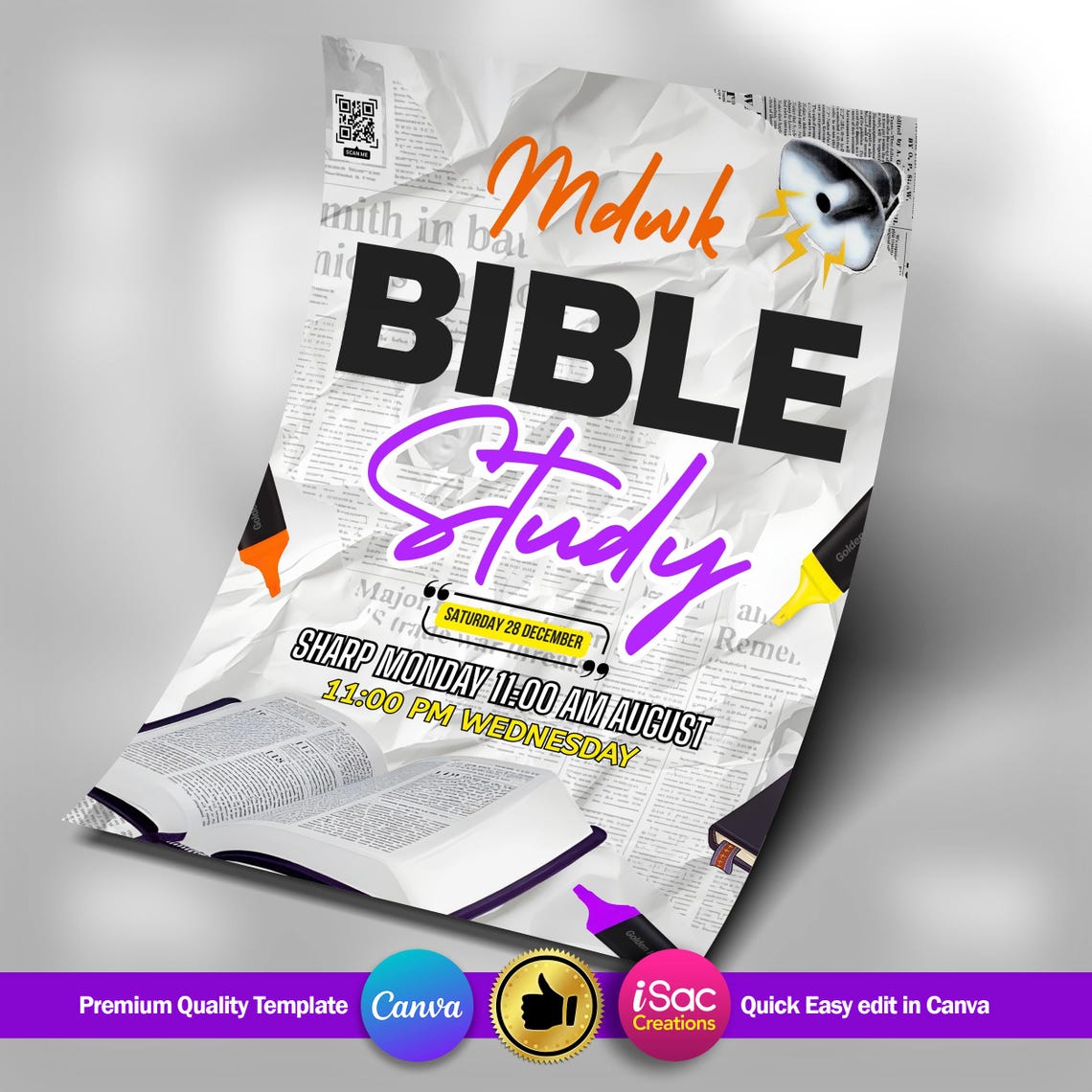 MDWK Bible Study, Bible Study Flyer, MDWK Church Flyers, Worship Flyers ...