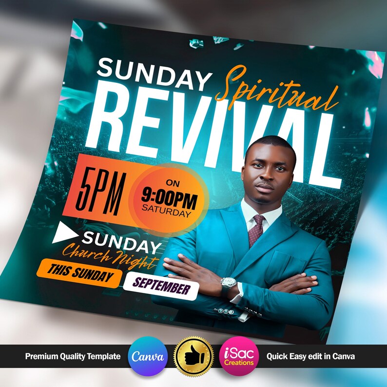 Spiritual Sunday, Prophetic Church Flyer, Join Church, Church Templates ...